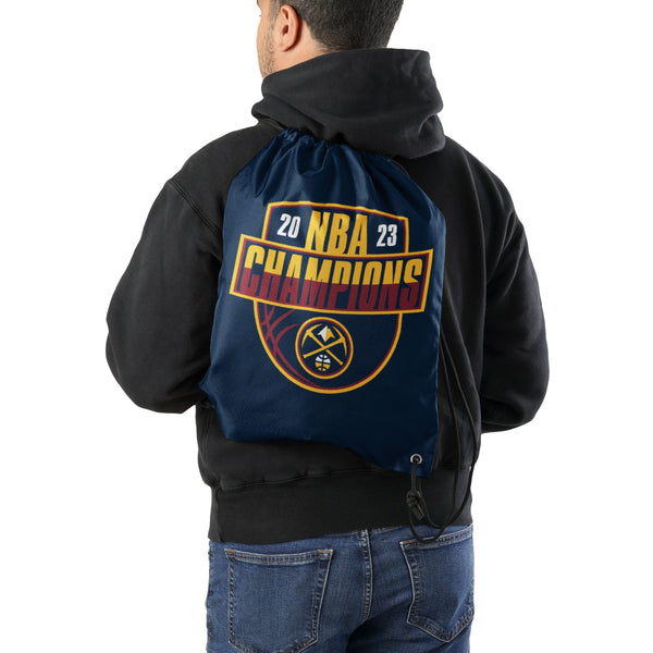 Denver Nuggets 2023 NBA Champions Champ Logo Drawstring Backpack