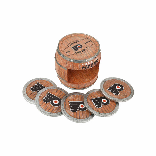 Philadelphia Flyers NHL 5 Pack Barrel Coaster Set