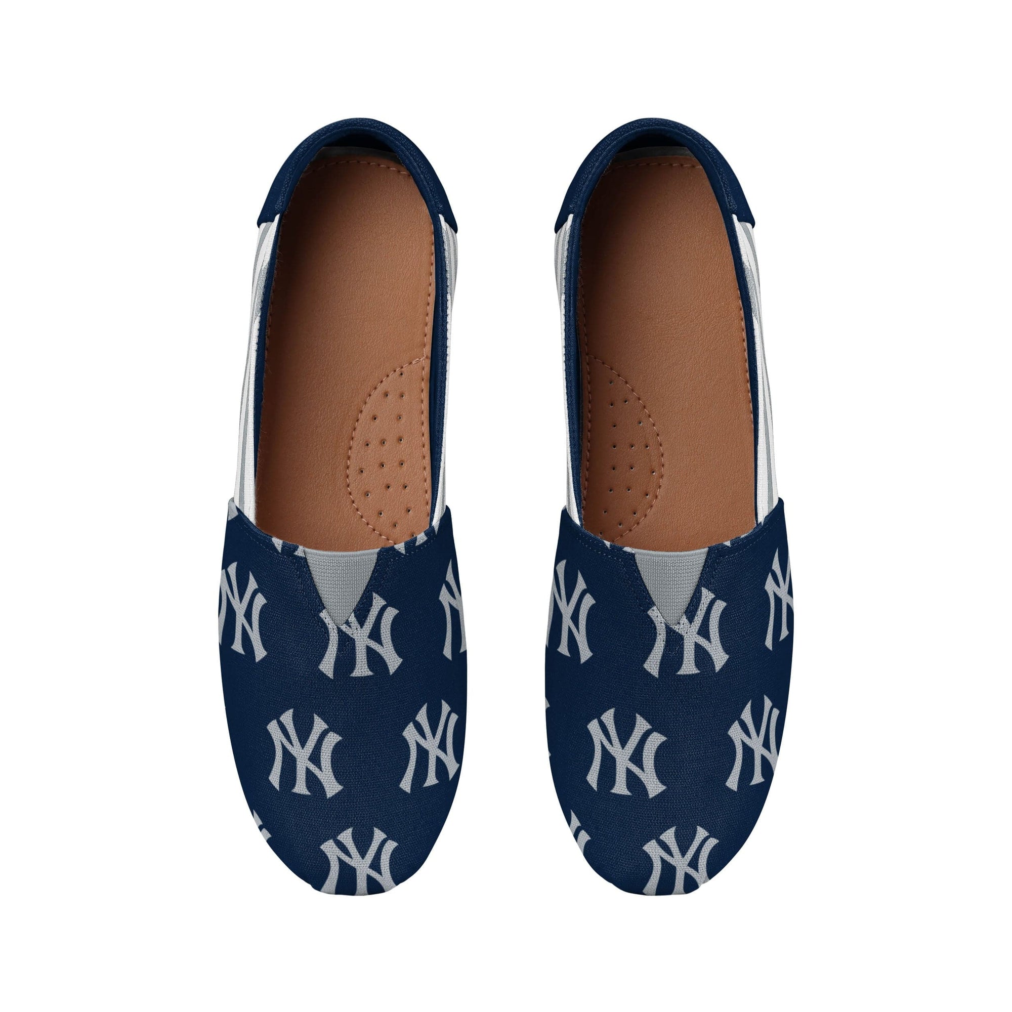New York Yankees MLB Ladies Canvas Logo Slip-On Shoes