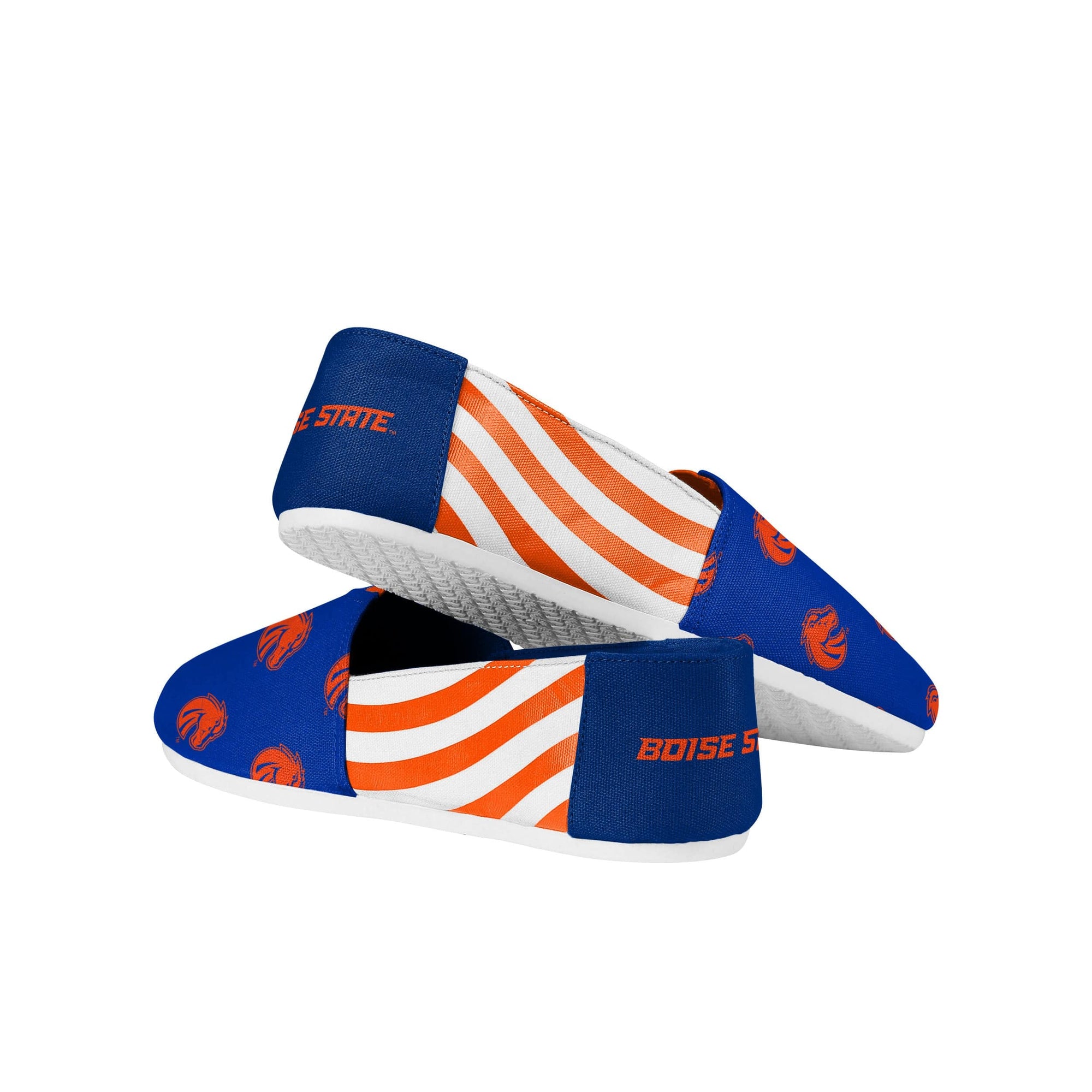 Boise State Broncos NCAA Womens Stripe Canvas Shoes