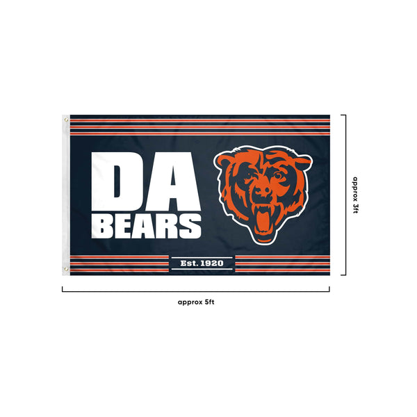 Chicago Bears NFL Horizontal Slogan Flag