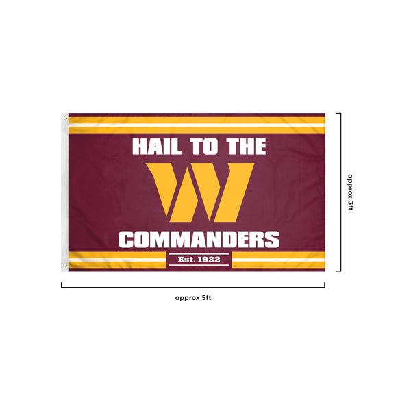 Washington Commanders NFL Horizontal Slogan Flag