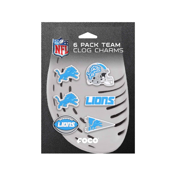 Detroit Lions NFL 6 Pack Team Clog Charms