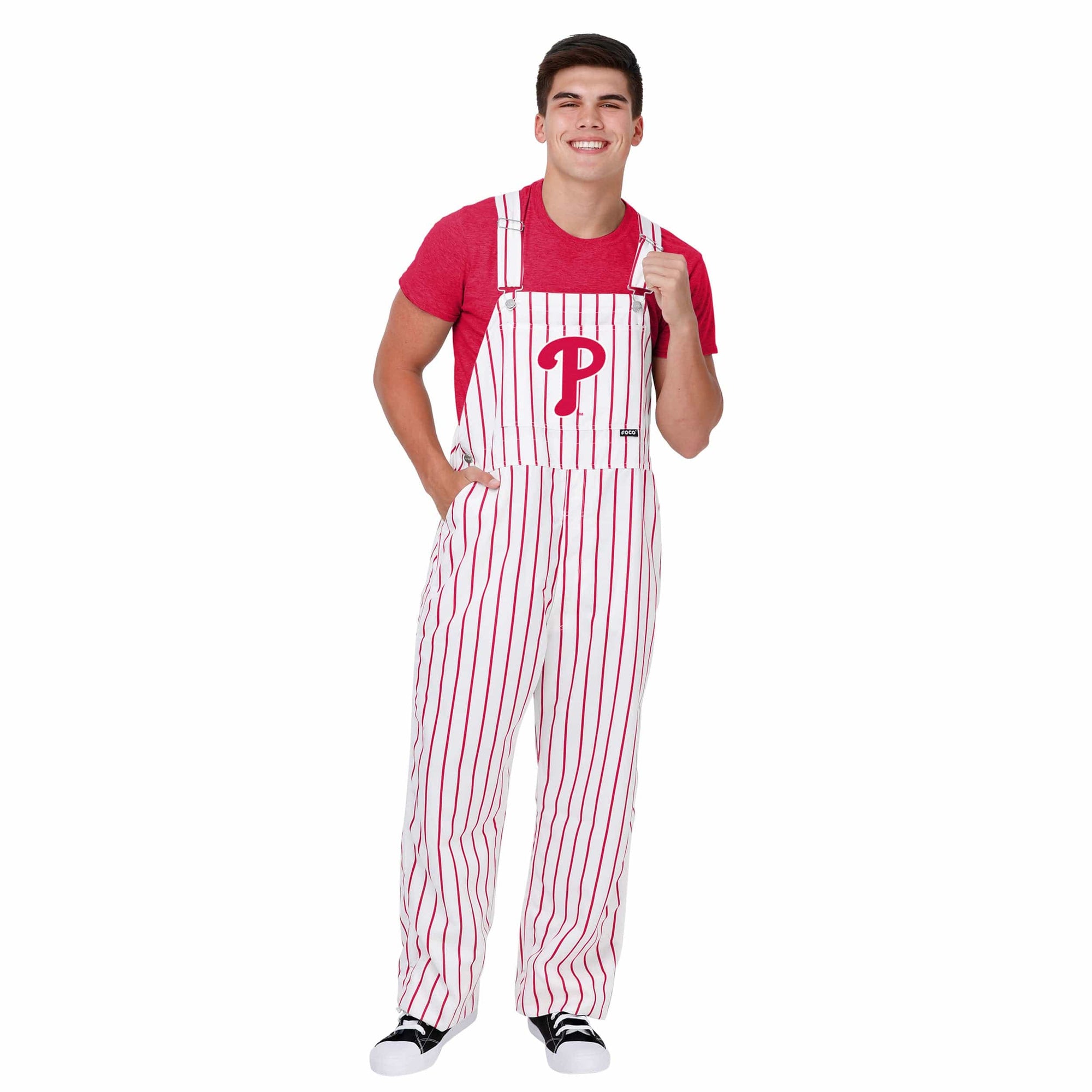 Philadelphia Phillies MLB Mens Pinstripe Bib Overalls