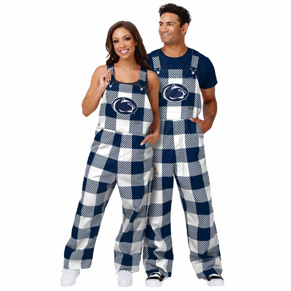 Penn State Nittany Lions NCAA Mens Plaid Bib Overalls