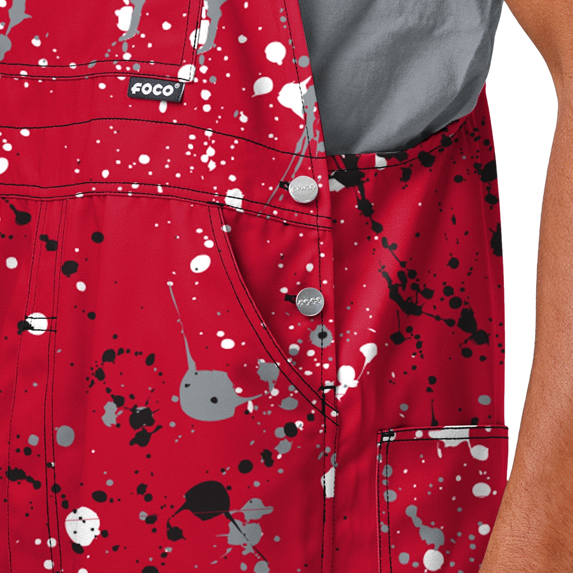 Ohio State Buckeyes NCAA Mens Paint Splatter Bib Overalls