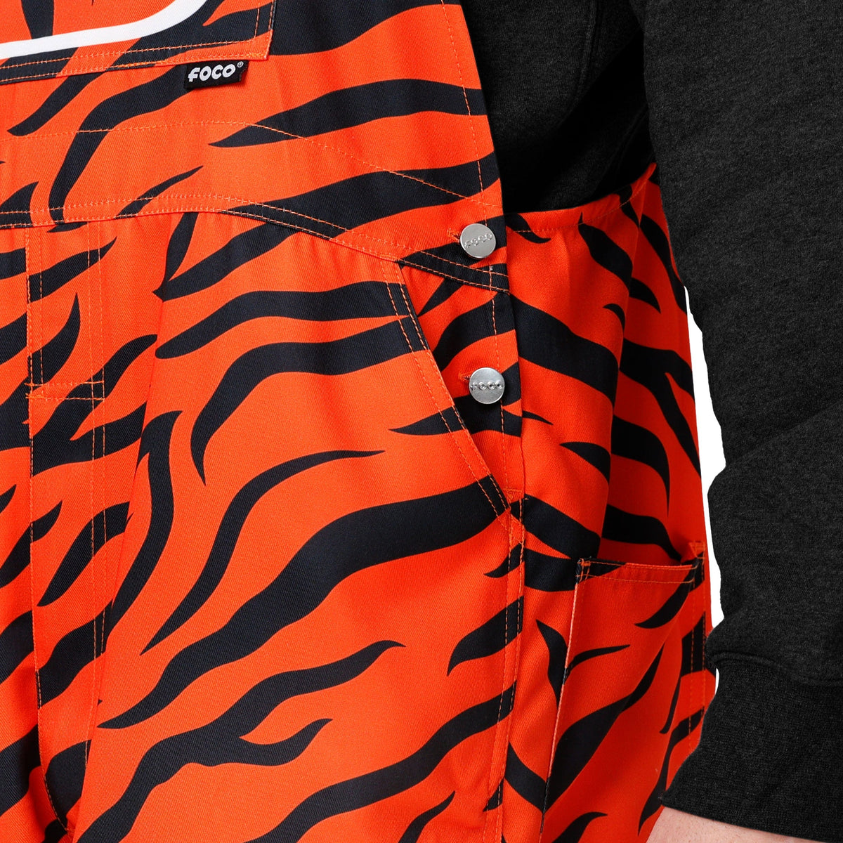 Cincinnati Bengals NFL Mens Tiger Stripe Thematic Bib Overalls