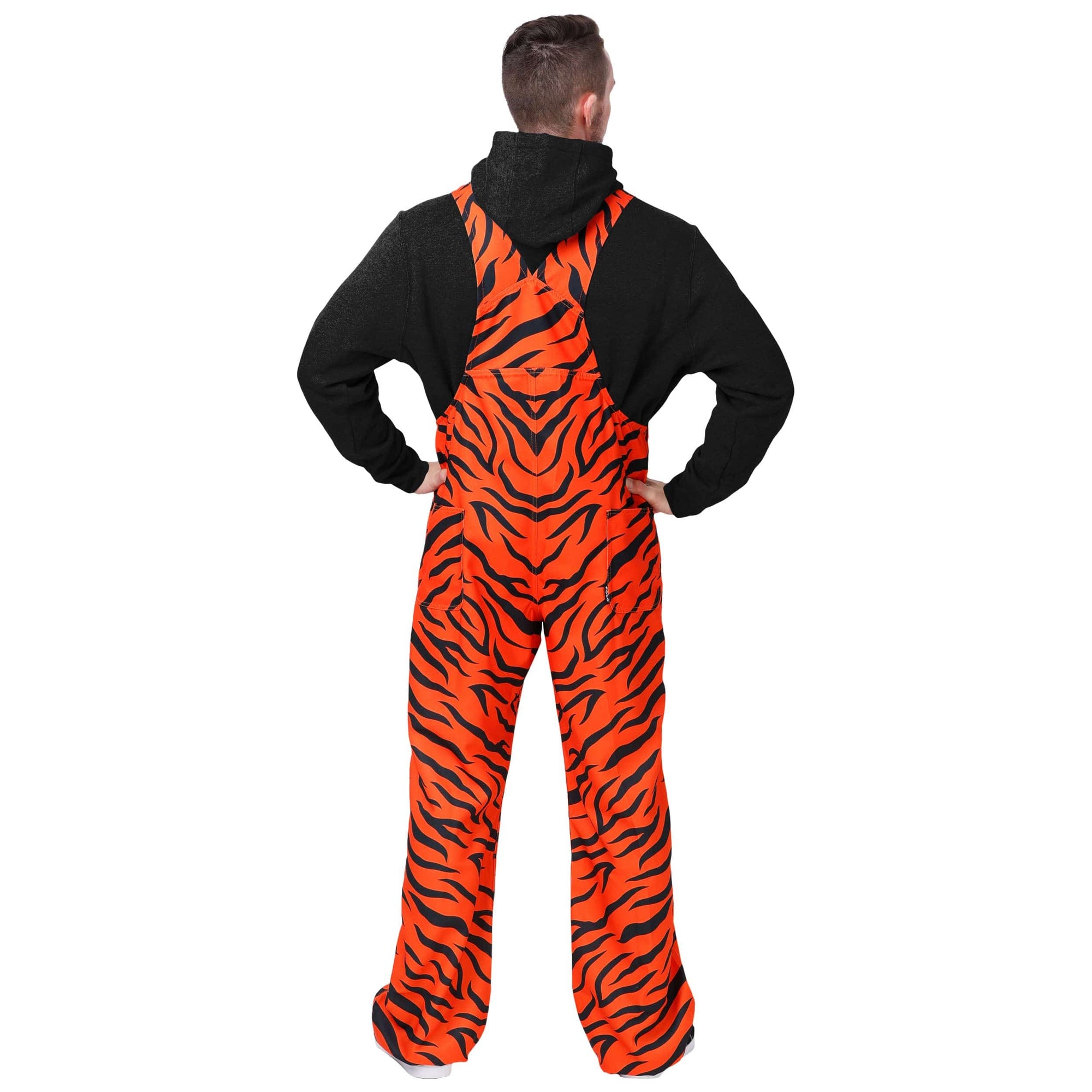 Cincinnati Bengals NFL Mens Tiger Stripe Thematic Bib Overalls