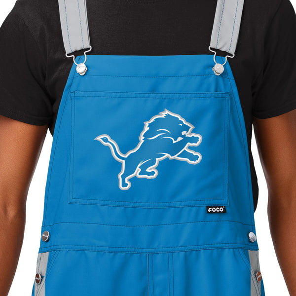 Detroit Lions NFL Mens Team Stripe Bib Overalls