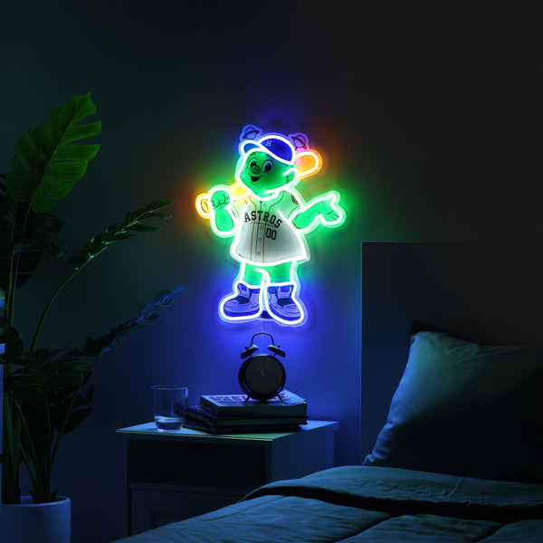 Orbit Houston Astros MLB LED Neon Light Up Mascot Sign