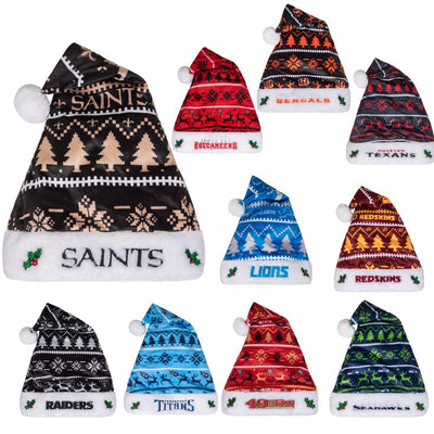 NFL Family Holiday Santa Hats - Pick Your Team!