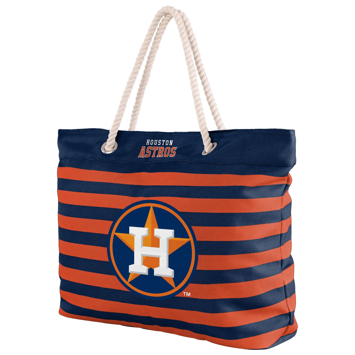 Houston Astros MLB Nautical Stripe Tote Bag