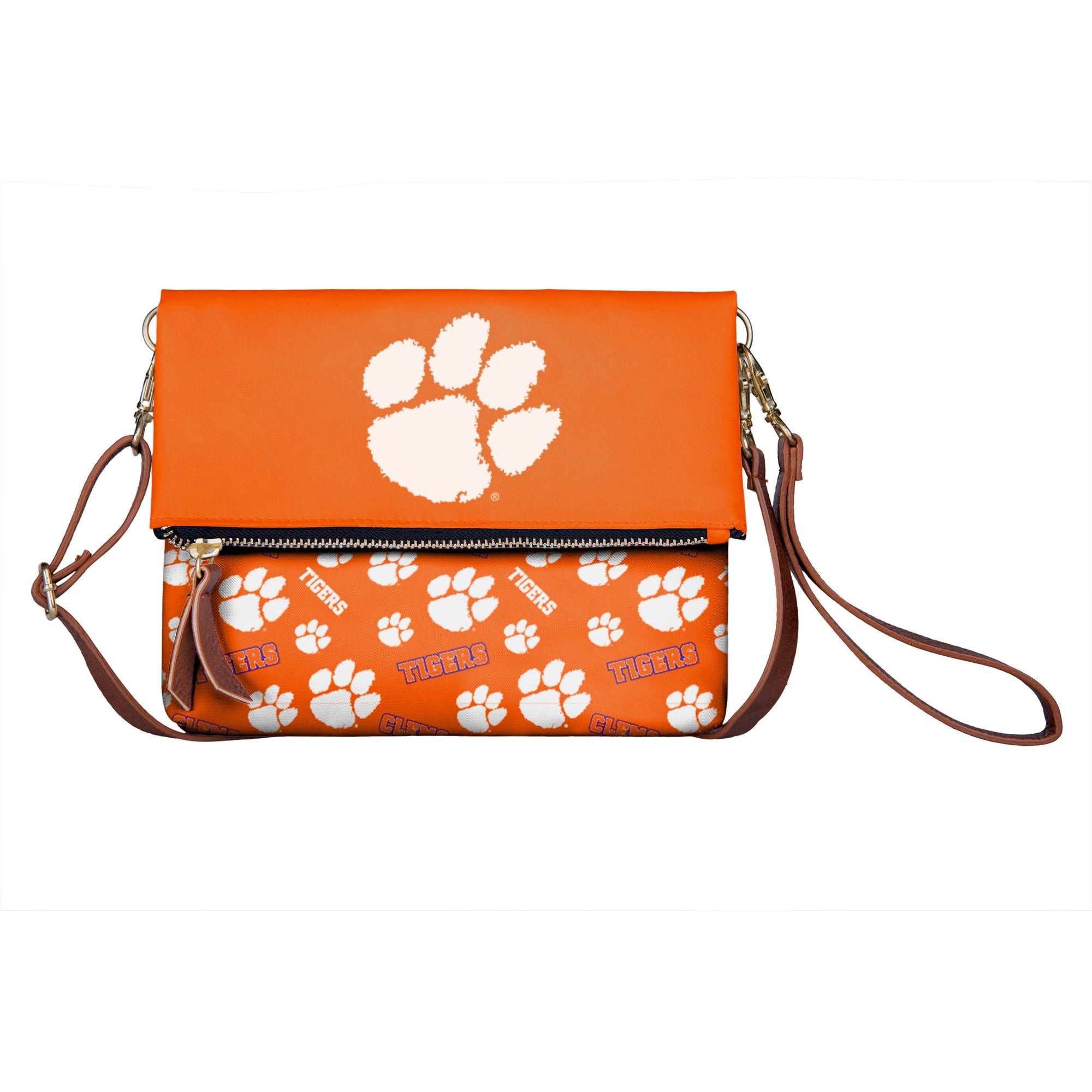 Clemson Tigers NCAA Printed Collection Foldover Tote Bag