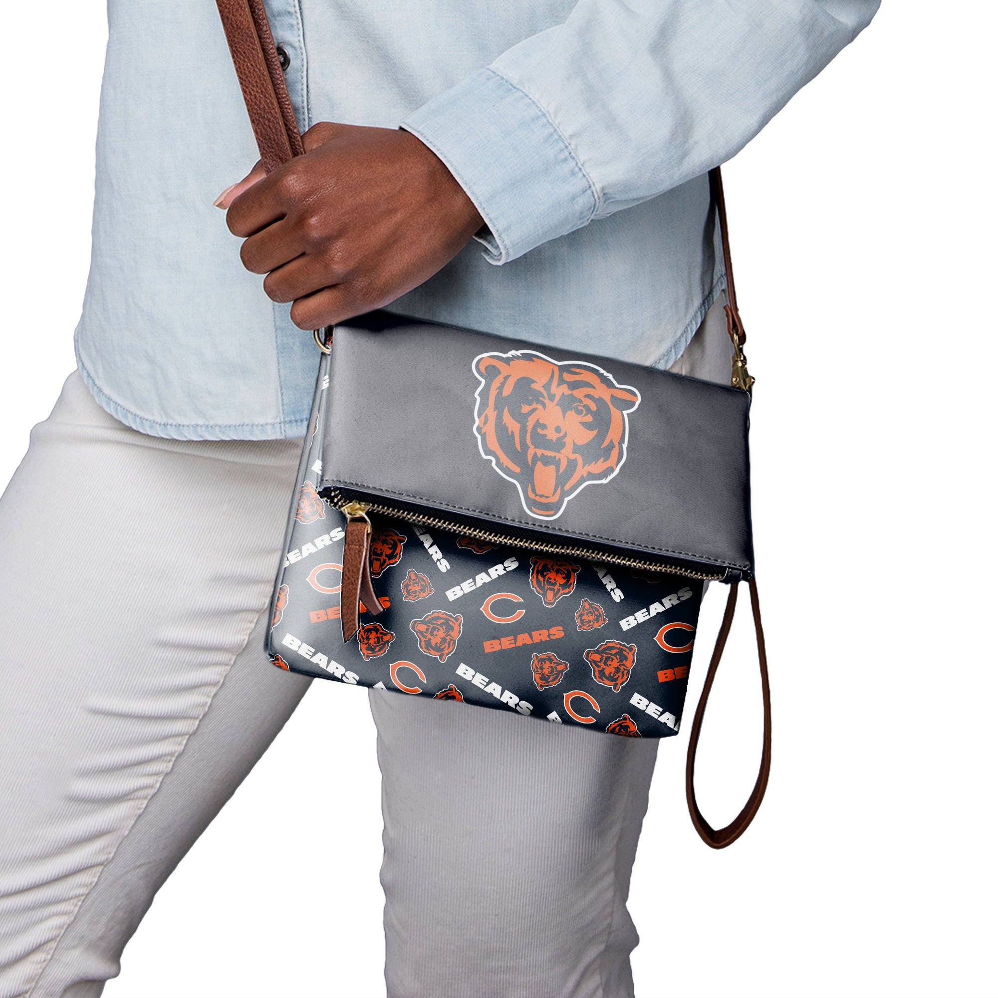 Chicago Bears NFL Printed Collection Foldover Tote Bag