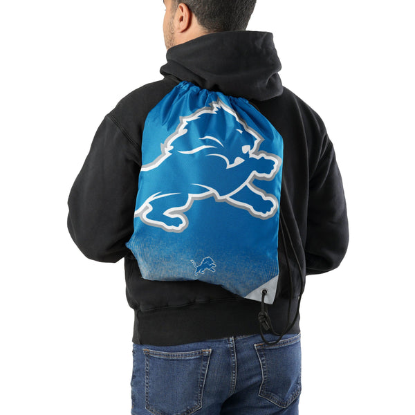 Detroit Lions NFL Gradient Drawstring Backpack