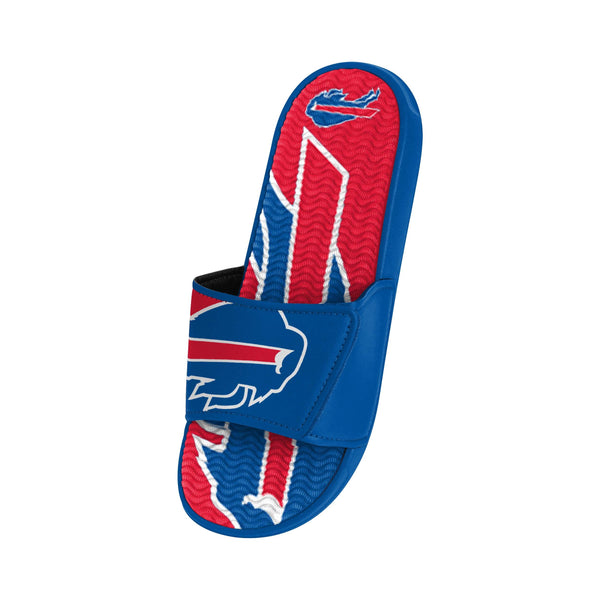 Buffalo Bills NFL Mens Colorblock Big Logo Gel Slides
