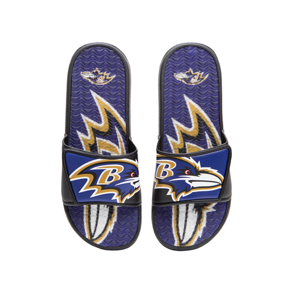 NFL Mens Colorblock Big Logo Gel Slides - Pick Your Team!