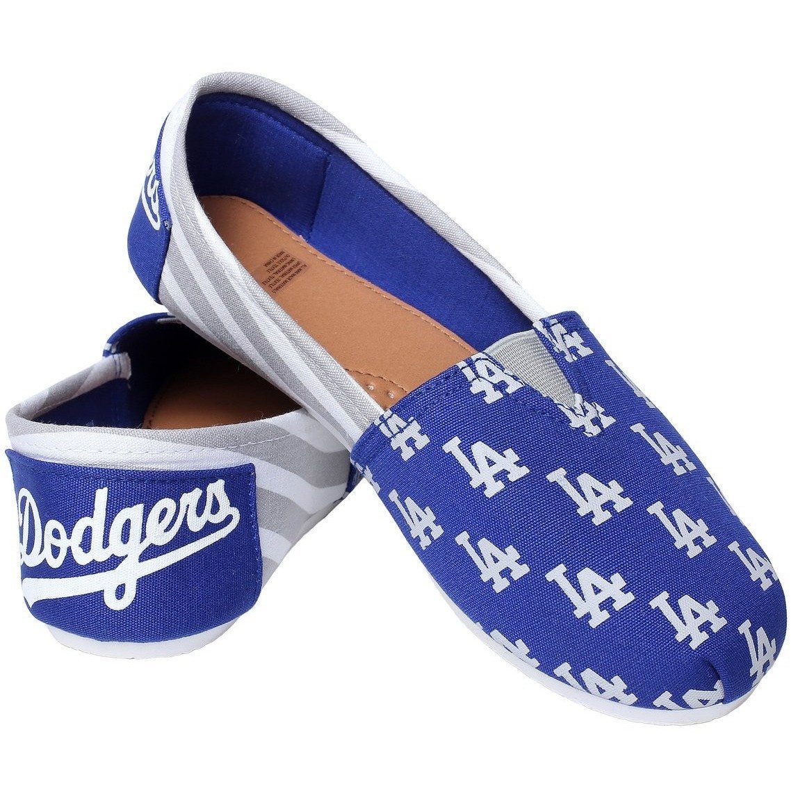 MLB Officially Licensed Striped Canvas Shoes - Pick Your Team!