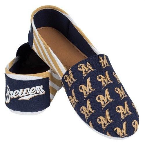 MLB Officially Licensed Striped Canvas Shoes - Pick Your Team!