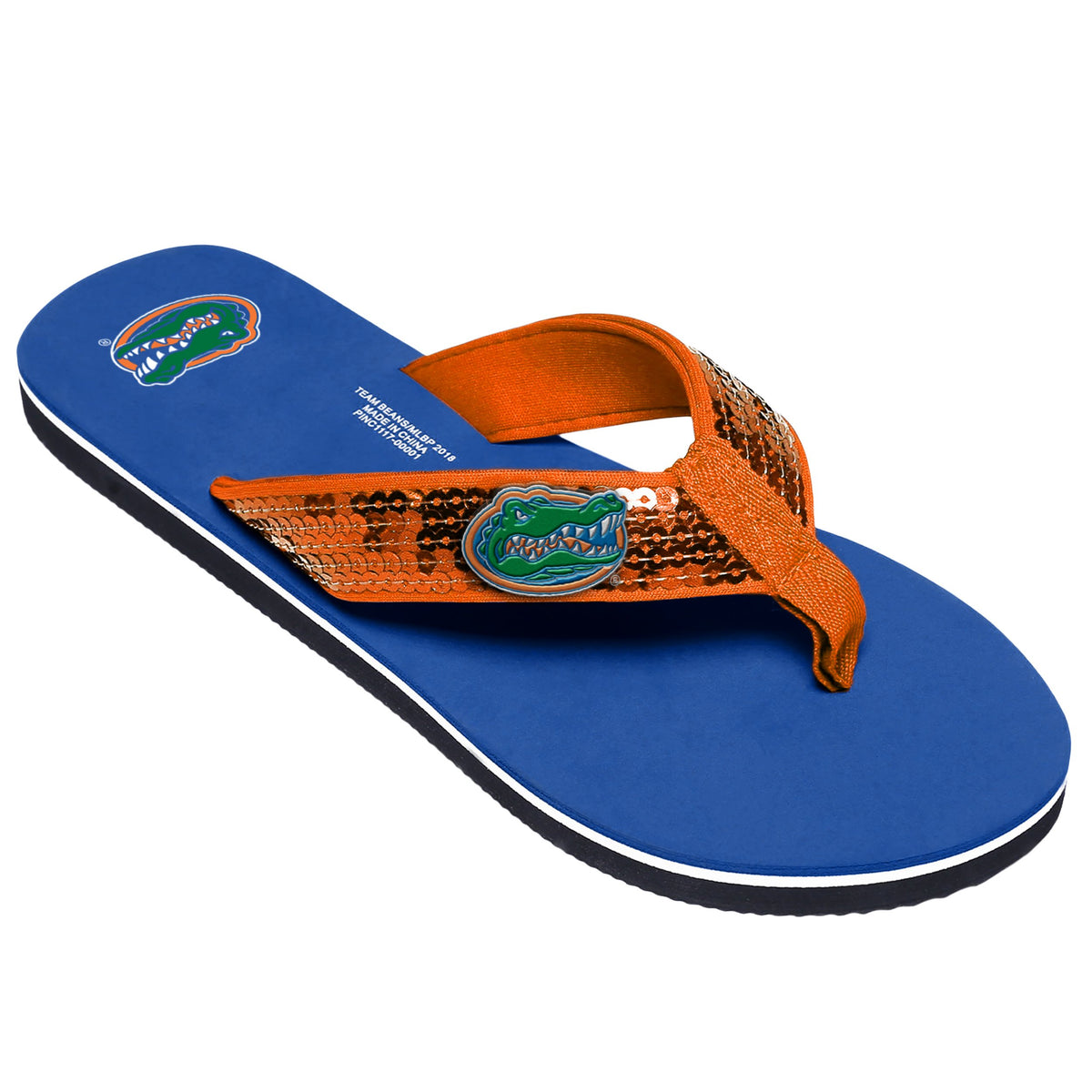Florida Gators NCAA Womens Sequin Flip Flops