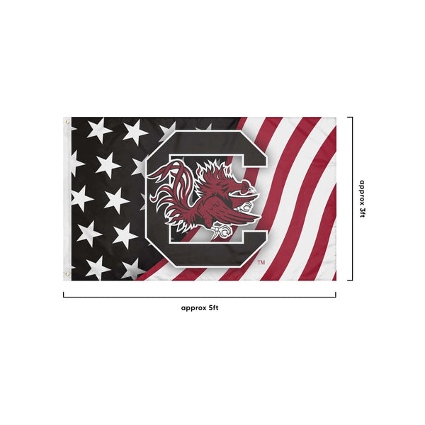 South Carolina Gamecocks NCAA Americana Horizontal Flag
