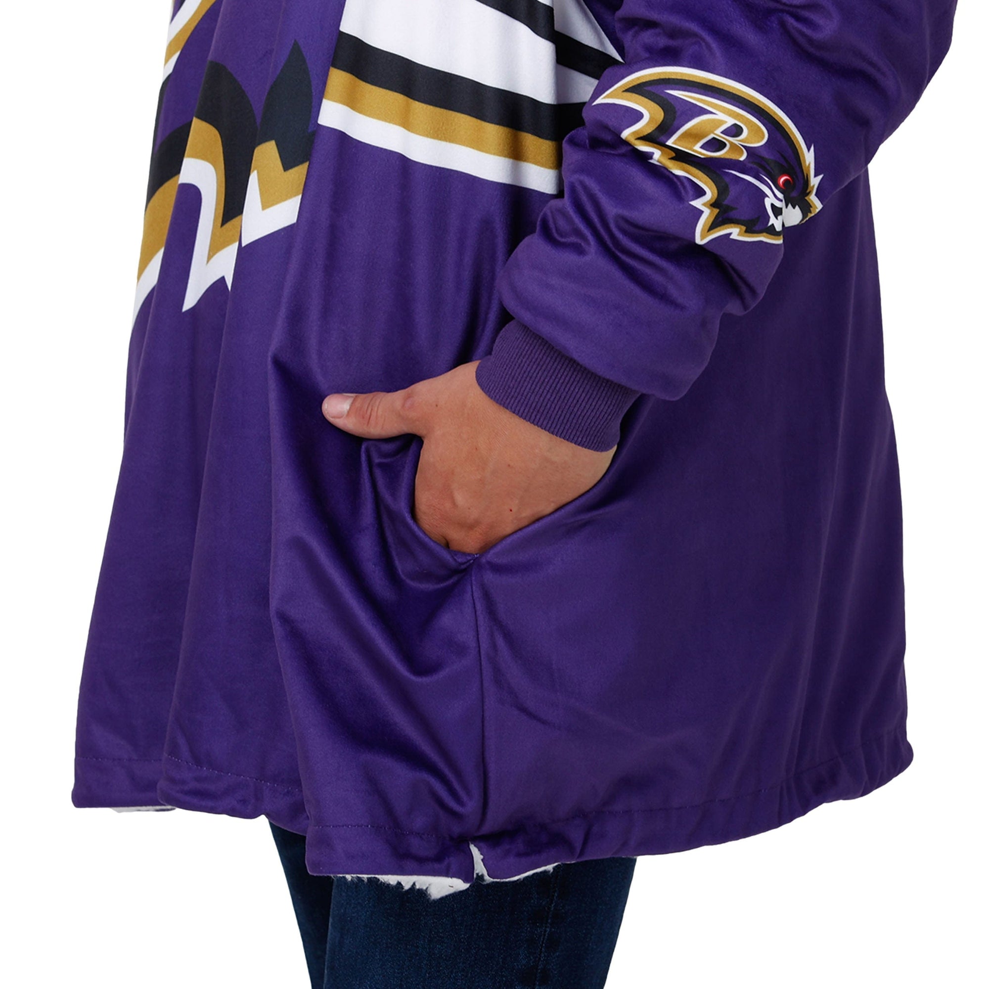 Baltimore Ravens NFL Reversible Colorblock Hoodeez