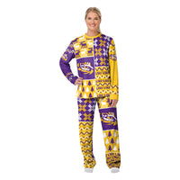 LSU Tigers NCAA Busy Block Family Holiday Pajamas