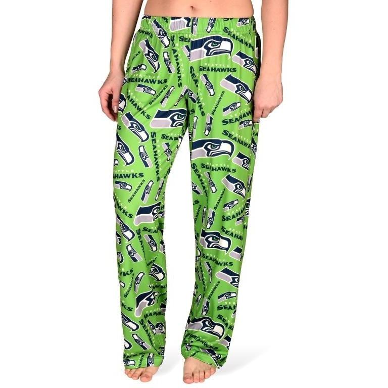 Seattle Seahawks NFL Womens Repeat Logo Print Polyester Sleepwear Pant