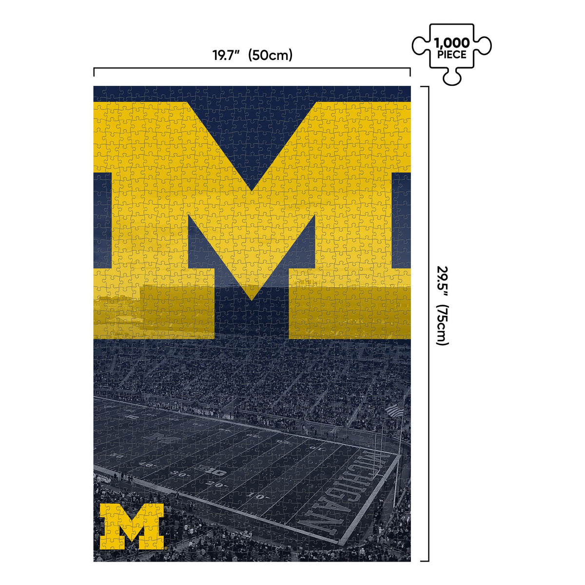 Michigan Wolverines NCAA 1000 Piece Jigsaw Puzzle PZLZ Stadium - Michi
