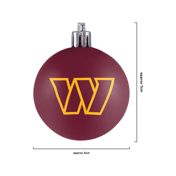 Washington Commanders NFL 12 Pack Ball Ornament Set
