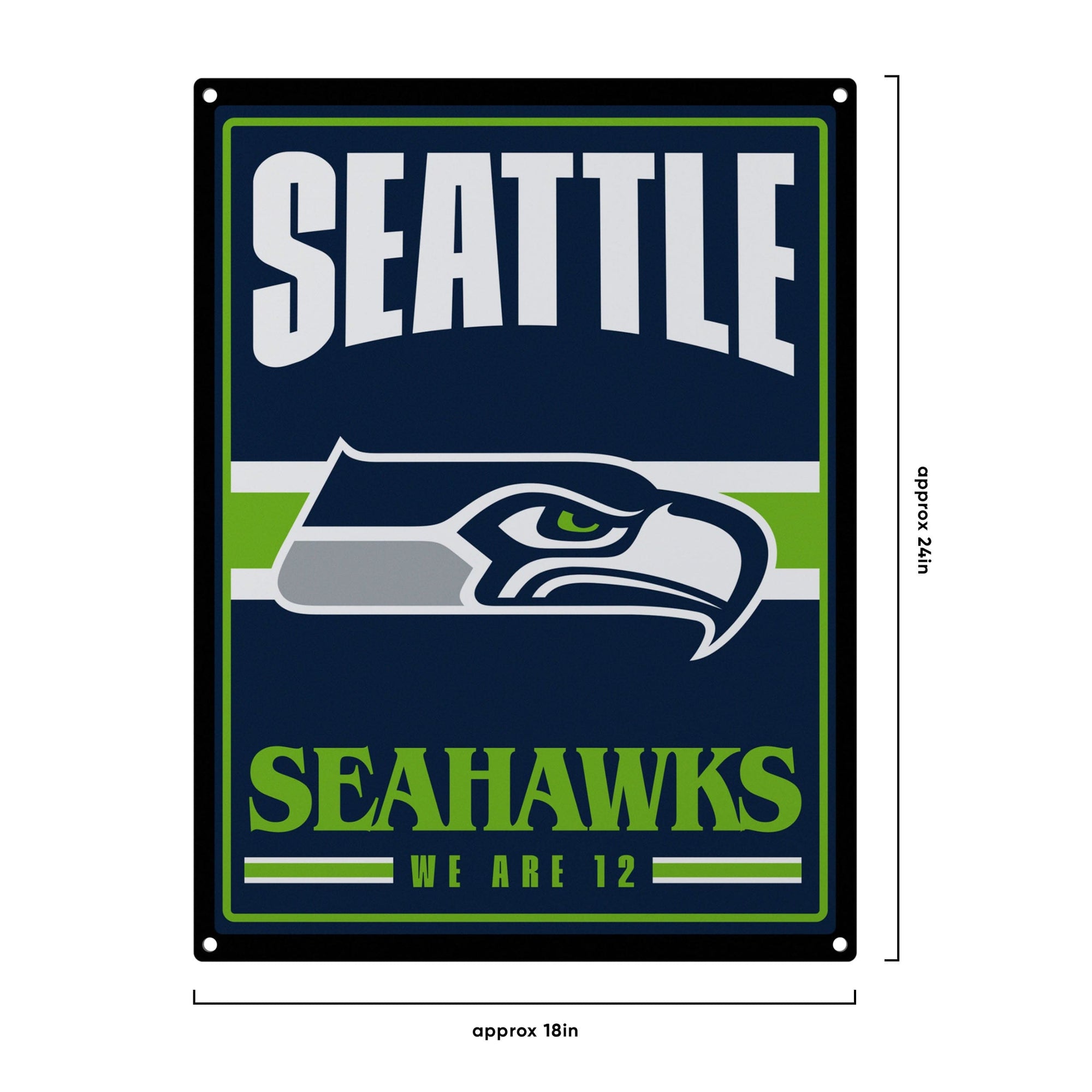 Seattle Seahawks NFL Metal Tacker Wall Sign