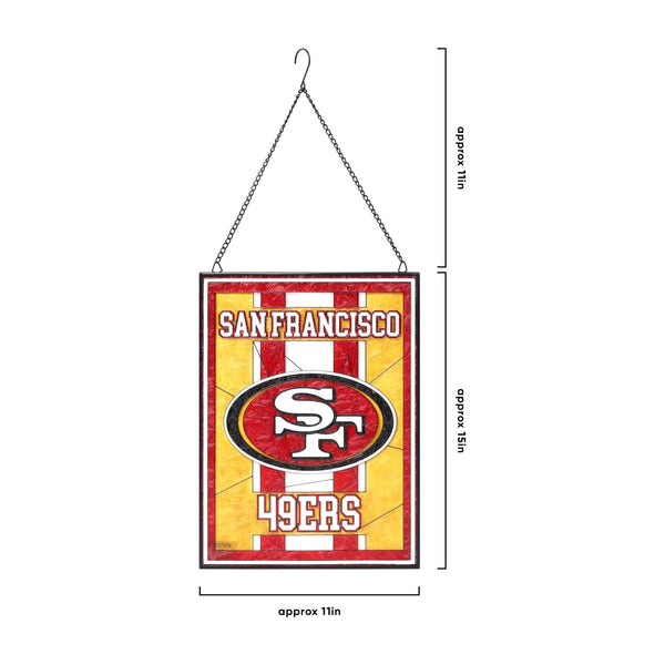 San Francisco 49ers NFL Team Stripe Stain Glass Sign