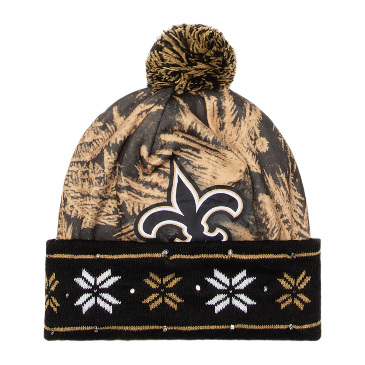 New Orleans Saints NFL Big Logo Light Up Printed Beanie