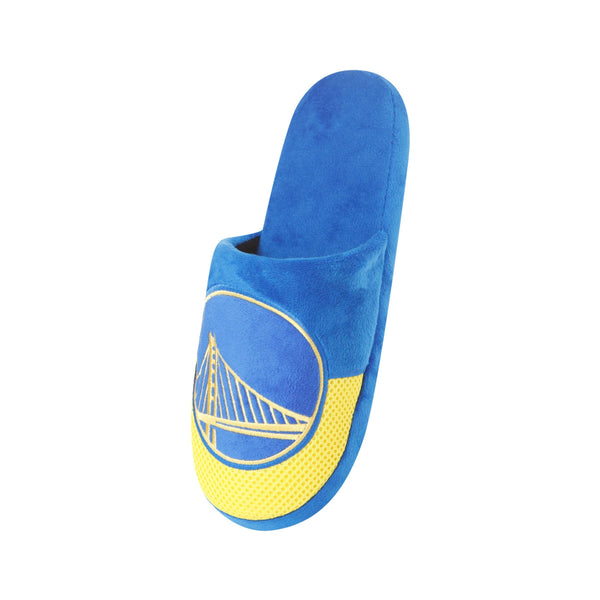 Golden State Warriors NBA Mens Team Logo Staycation Slippers