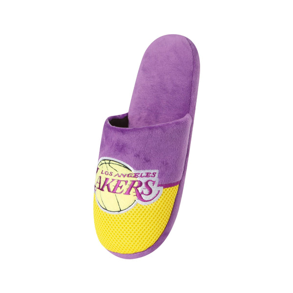 Los Angeles Lakers NBA Mens Team Logo Staycation Slippers