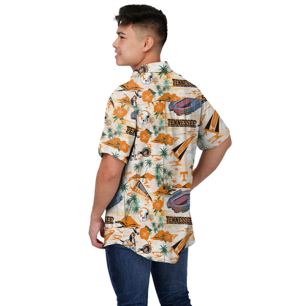 Tennessee Volunteers NCAA Mens Thematic Stadium Print Button Up Shirt