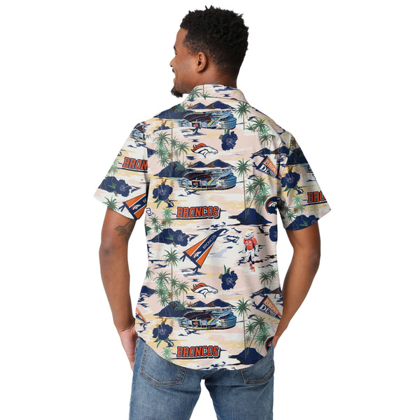 Denver Broncos NFL Mens Thematic Stadium Print Button Up Shirt