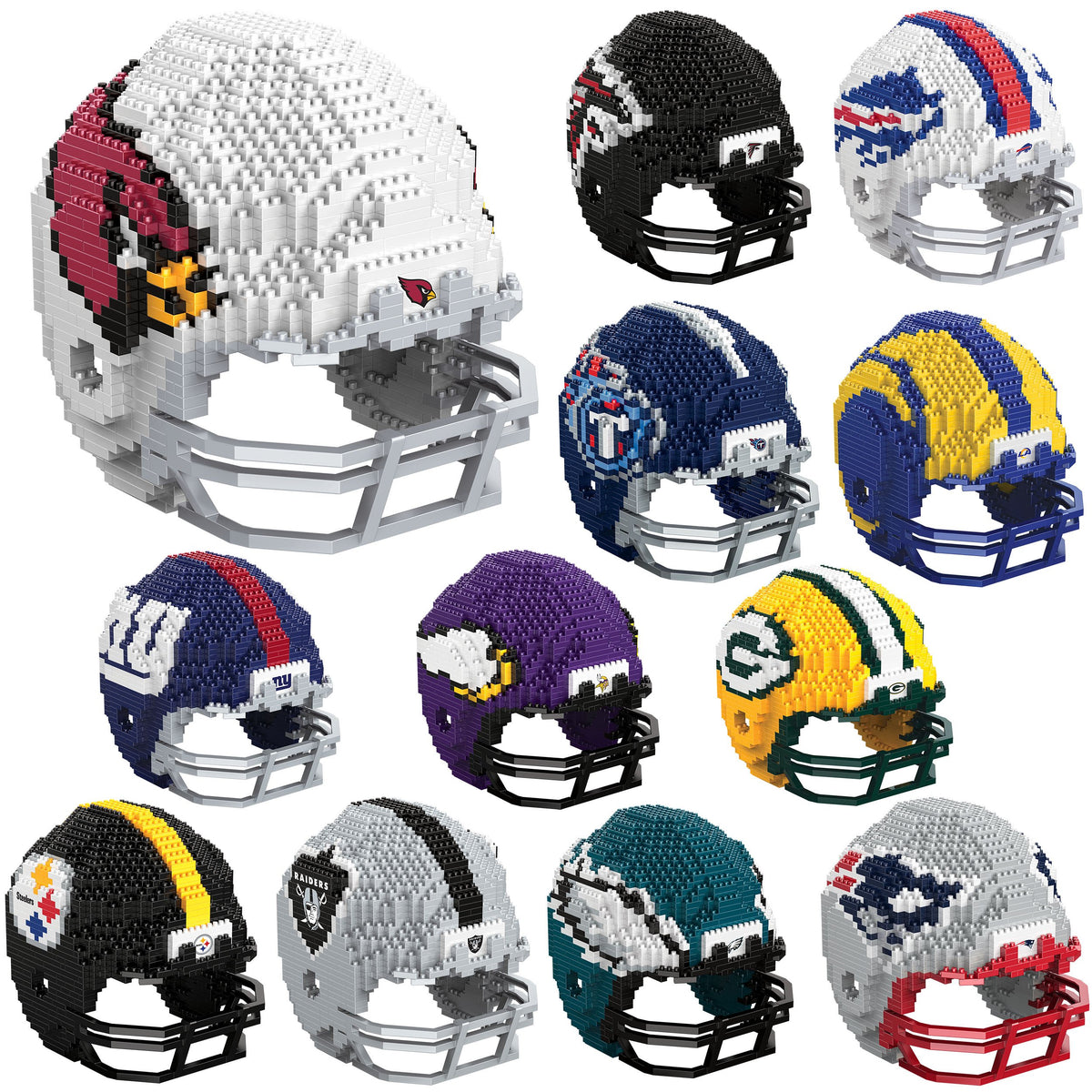 NFL 3D BRXLZ Puzzle Replica MIni Helmet Set - Pick Your Team! (PREORDE